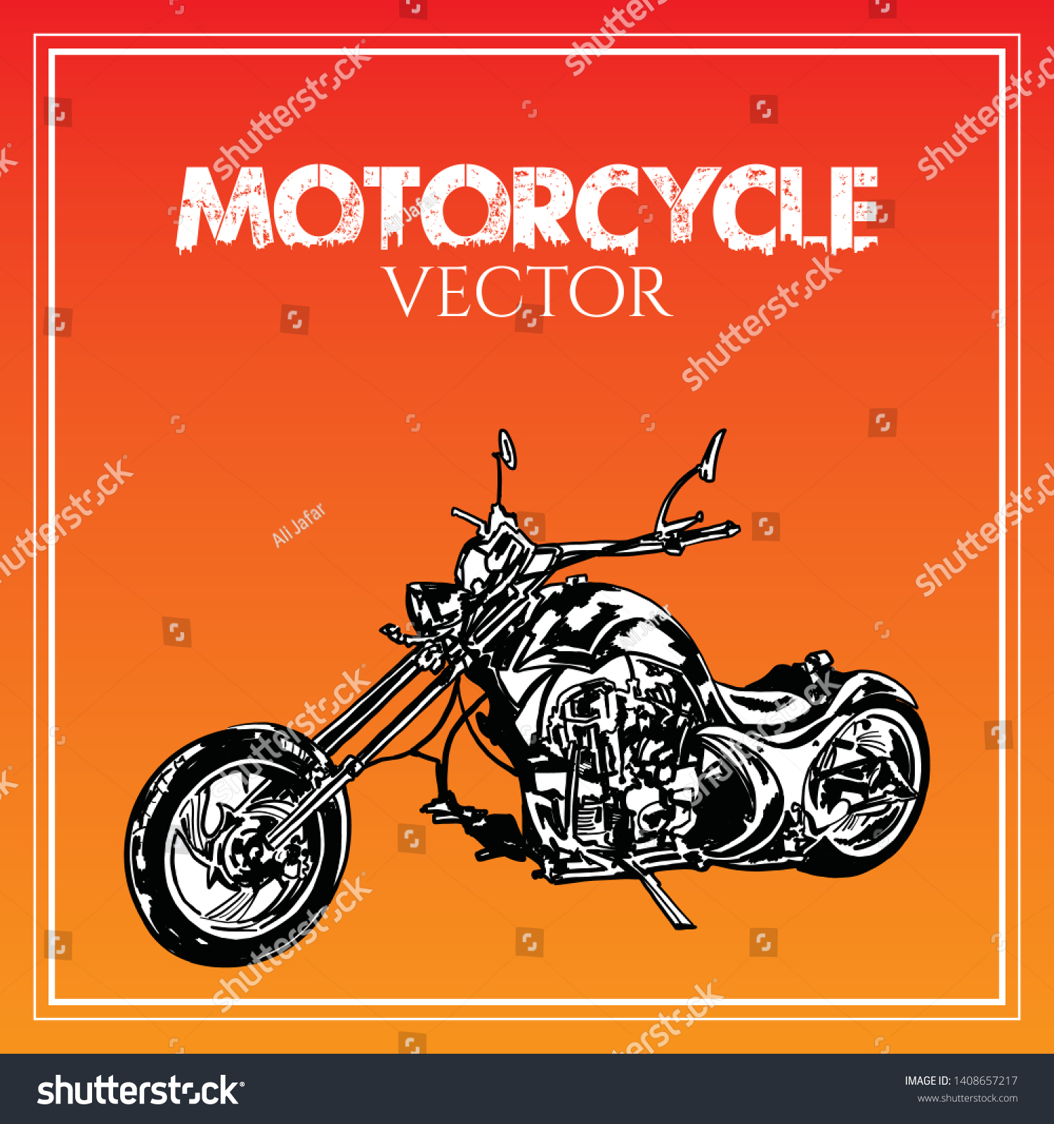 Motorcycle Poster Drawing Vector Ride Poster Stock Vector (Royalty Free ...