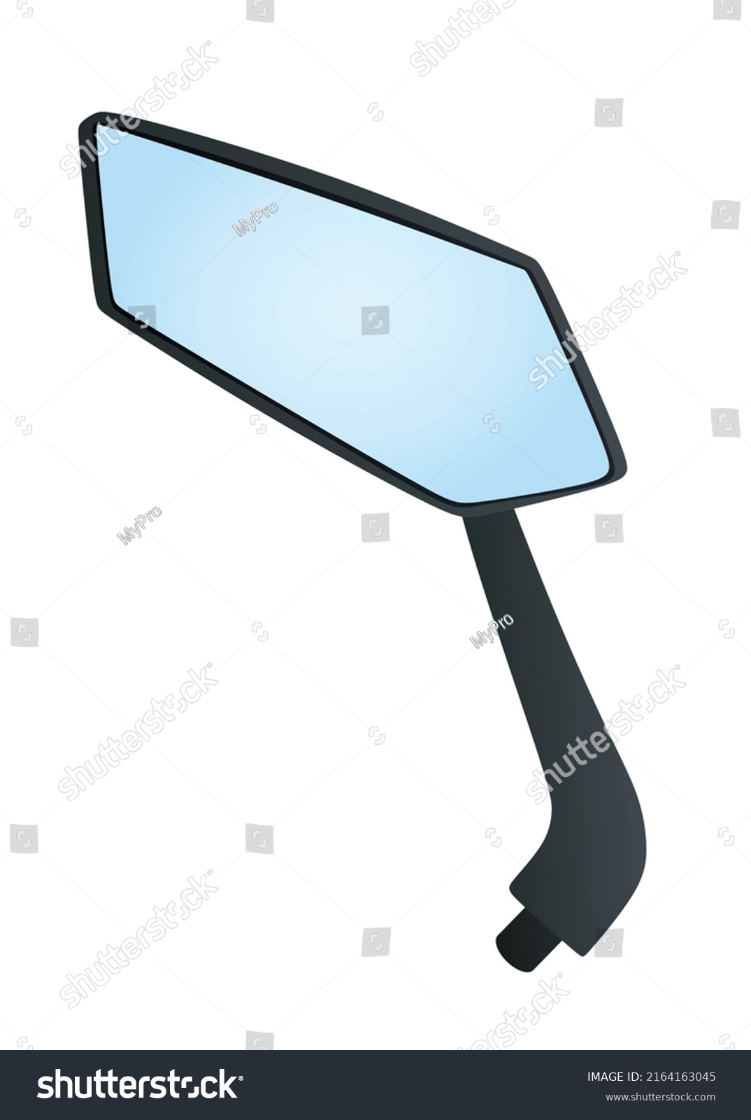Motorcycle Rear View Mirror Vector Illustration Stock Vector (Royalty ...