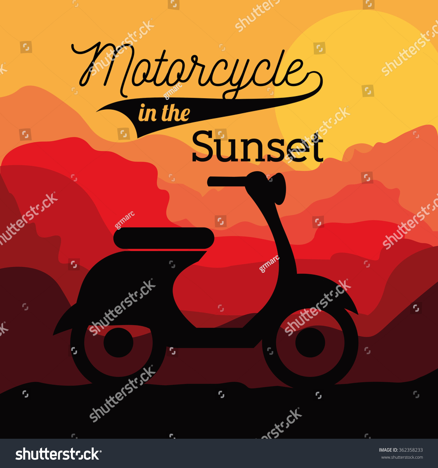 Motorcycle Rider Design Stock Vector (Royalty Free) 362358233