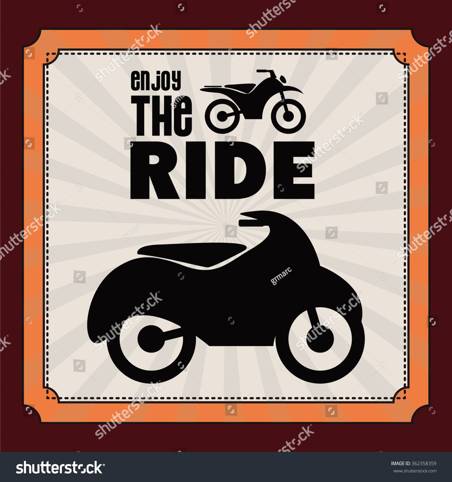 Motorcycle Rider Design Stock Vector (Royalty Free) 362358359