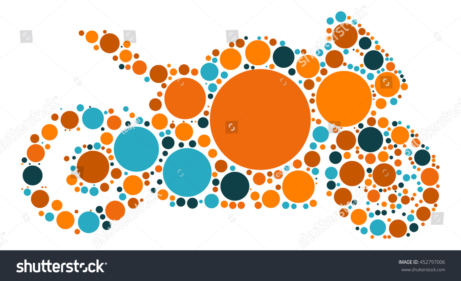 Motorcycle Shape Vector Design By Color Stock Vector (Royalty Free ...