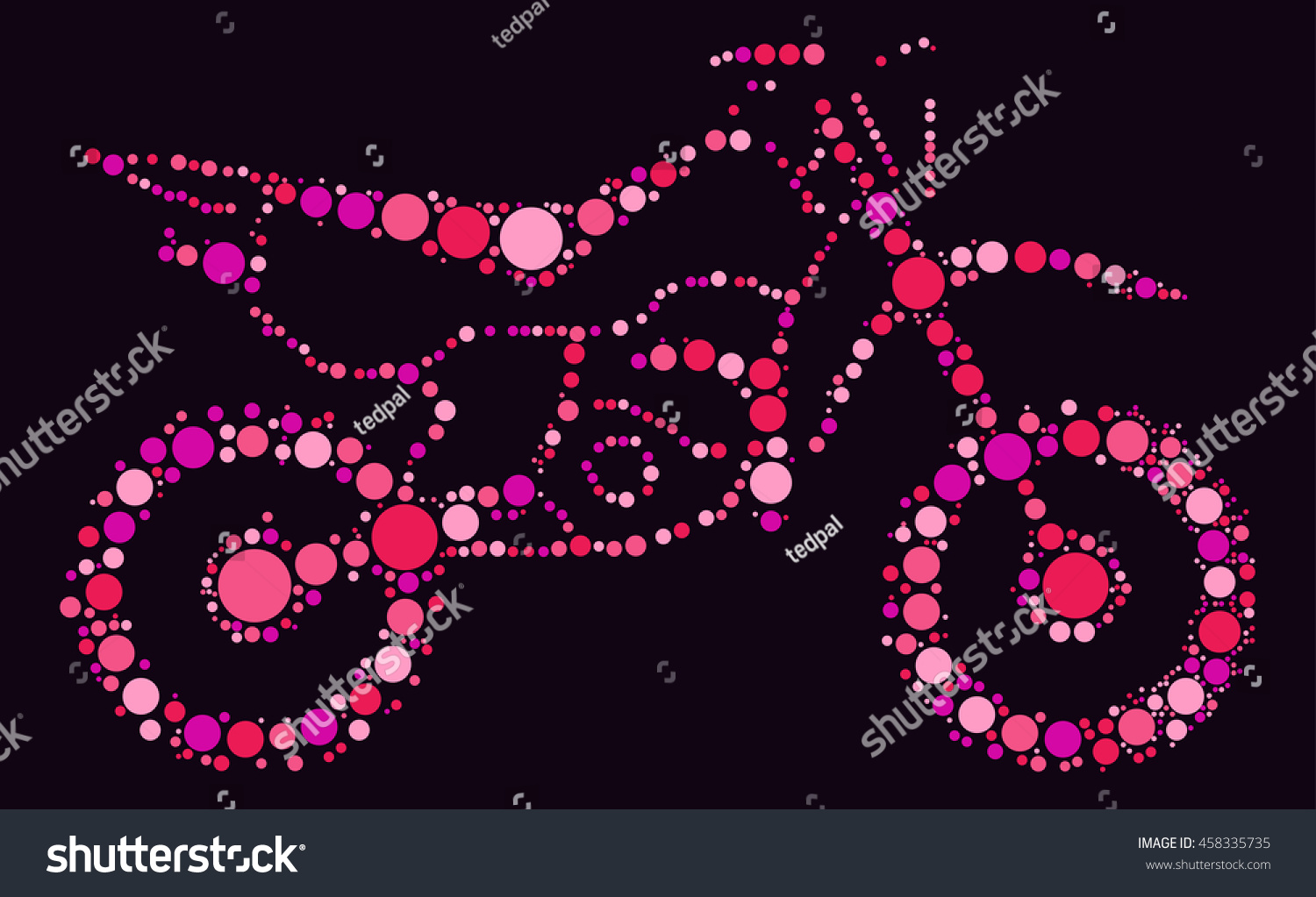 Motorcycle Shape Vector Design By Color Stock Vector (Royalty Free ...
