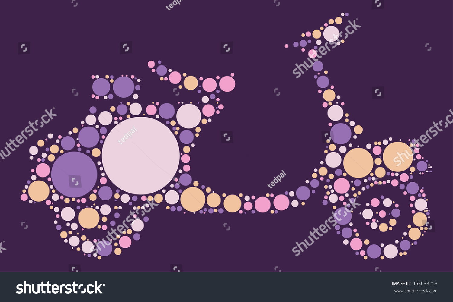 Motorcycle Shape Vector Design By Color Stock Vector (Royalty Free ...