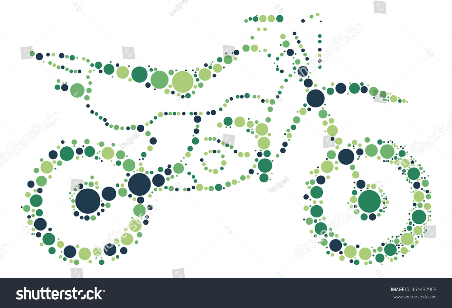 Motorcycle Shape Vector Design By Color Stock Vector (Royalty Free ...