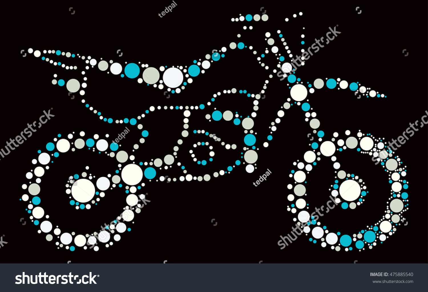 Motorcycle Shape Vector Design By Color Stock Vector (Royalty Free ...