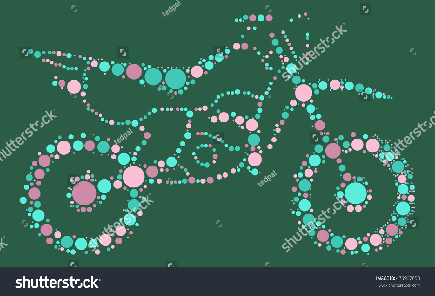Motorcycle Shape Vector Design By Color Stock Vector (Royalty Free ...