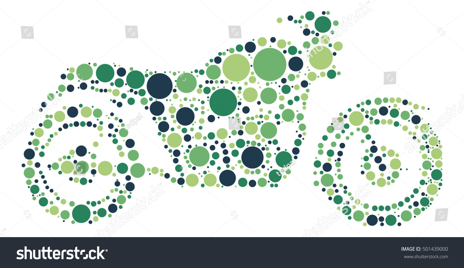 Motorcycle Shape Vector Design By Color Stock Vector (Royalty Free ...