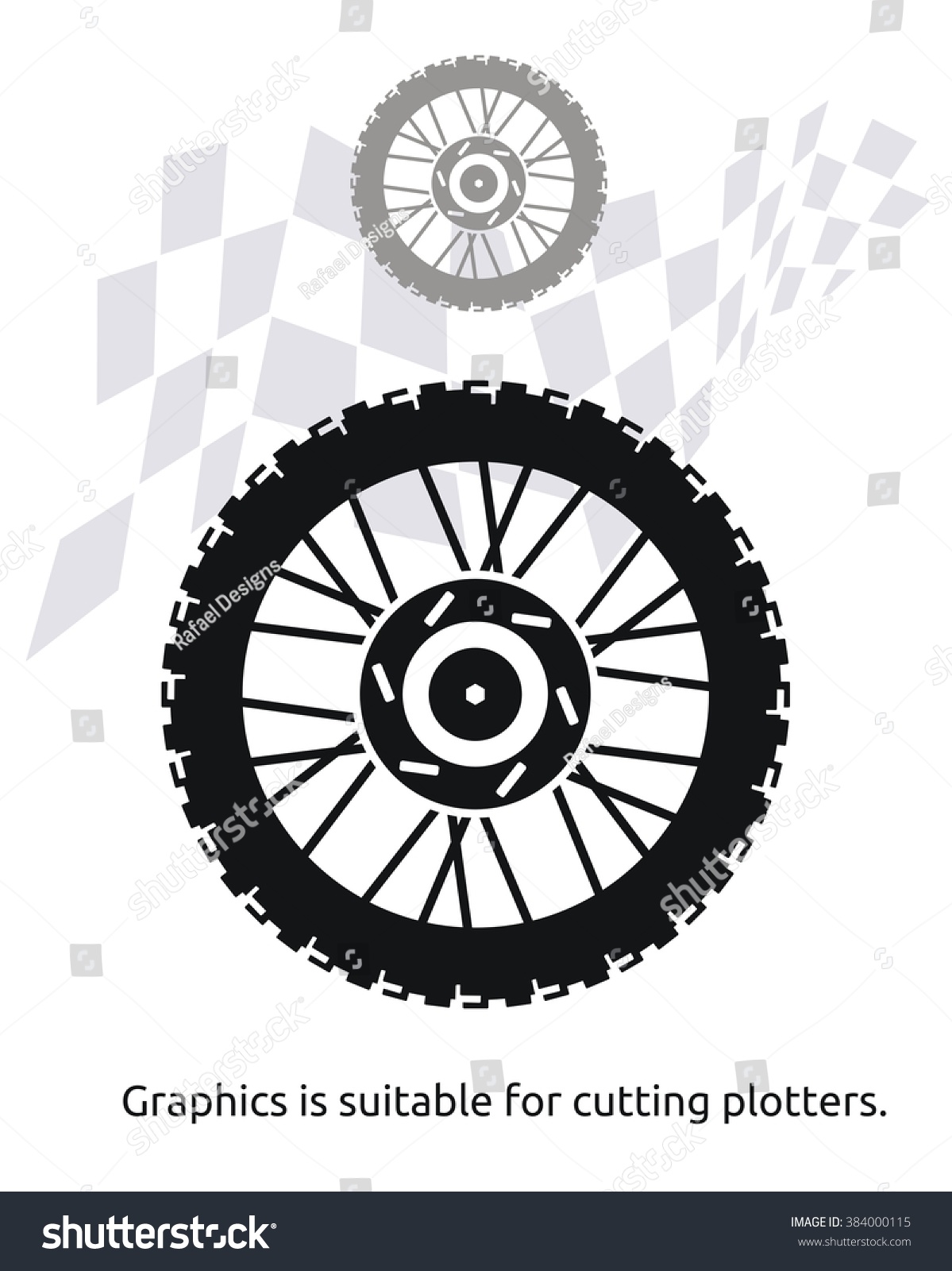 Motorcycle Wheel Stock Vector (Royalty Free) 384000115