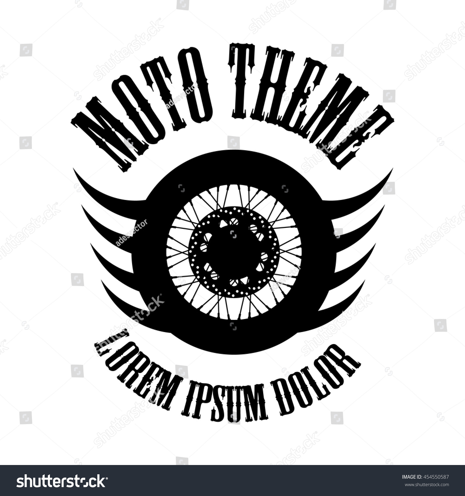 Motorcycle Wheel Vector Logo Symbol Inside Stock Vector (Royalty Free ...