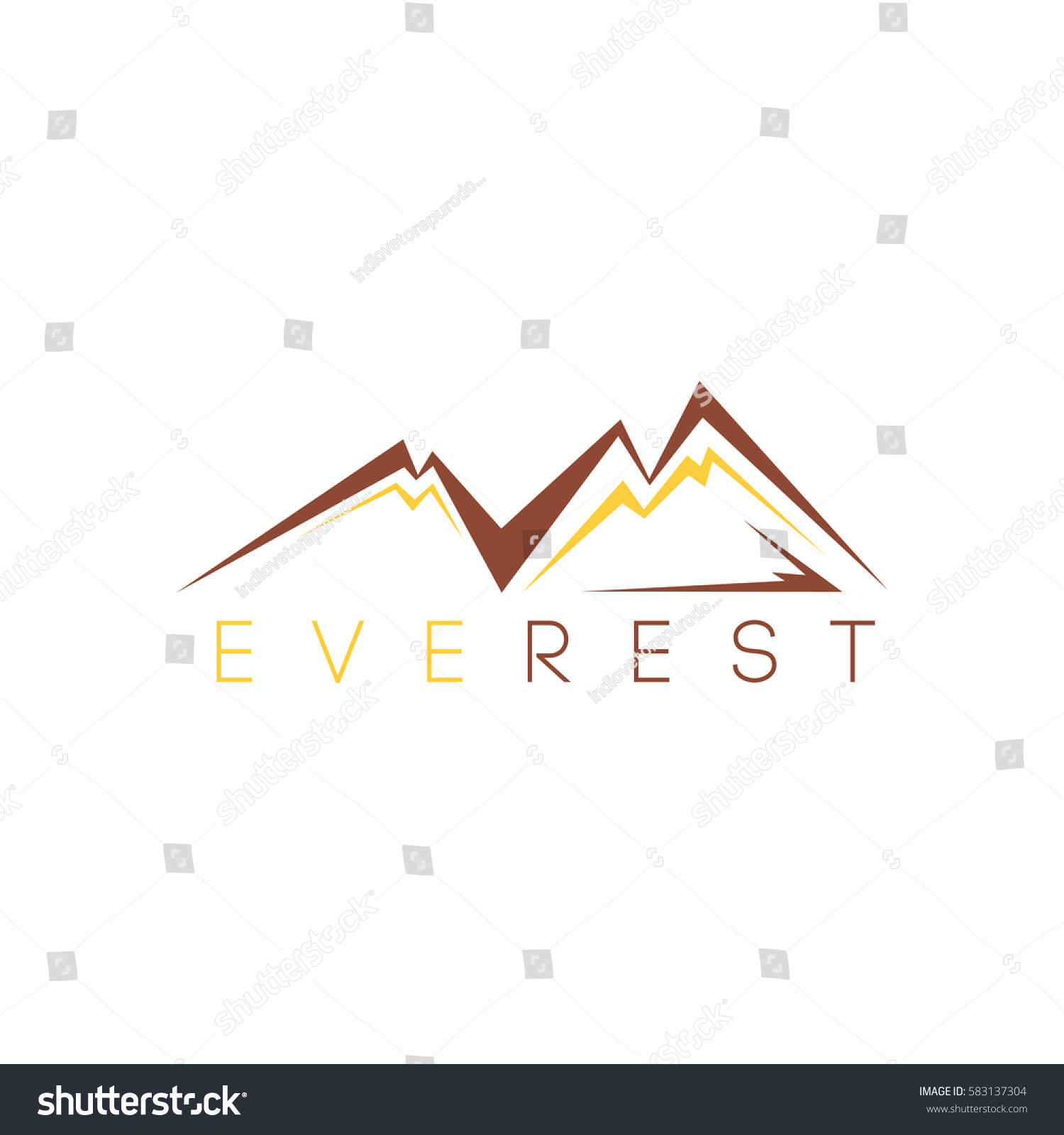 Mount Everest Logo Vector Stock Vector (Royalty Free) 583137304