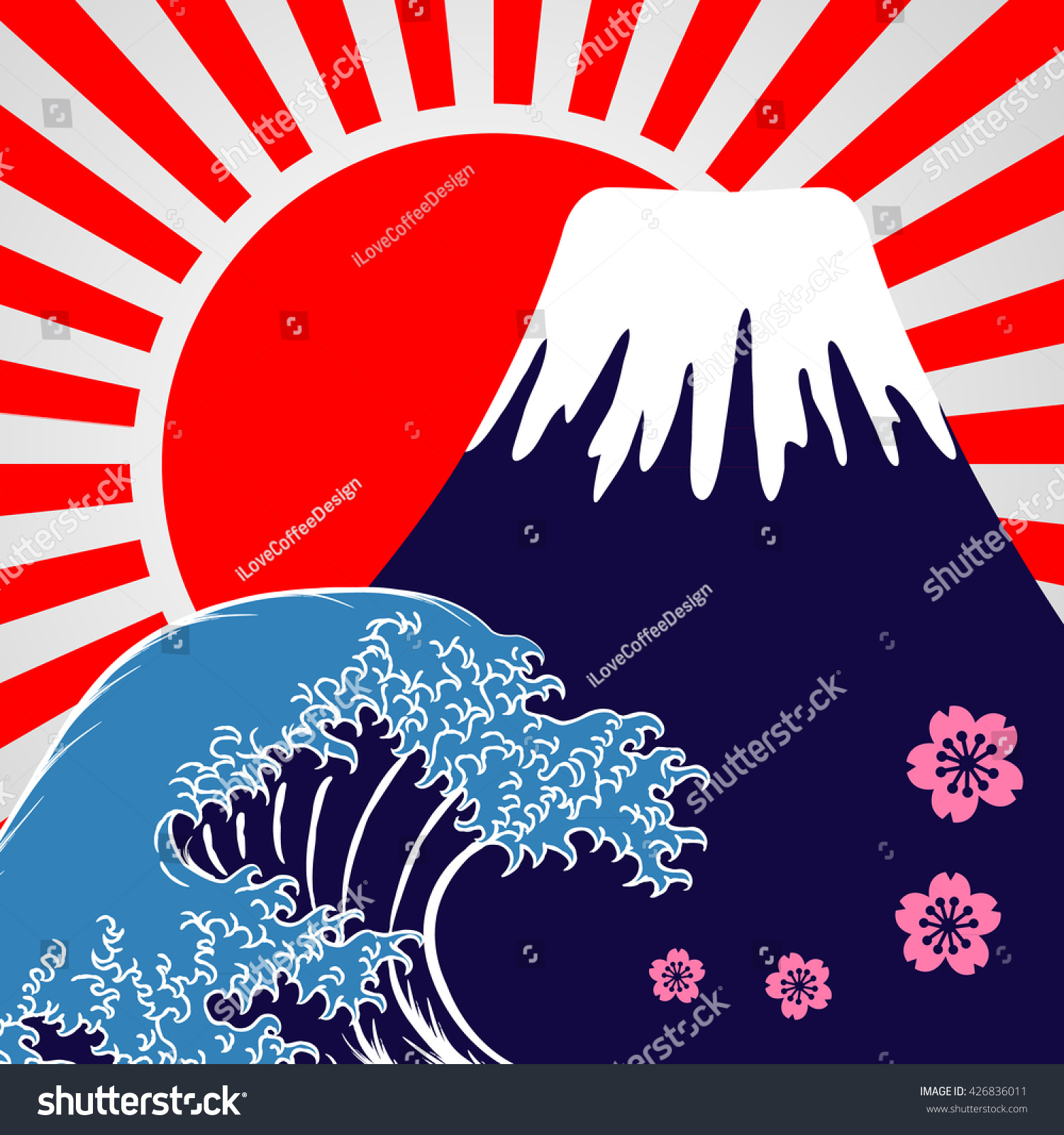 「Mount Fuji Logo Vector」のベクター画像素材（ロイヤリティフリー） 426836011