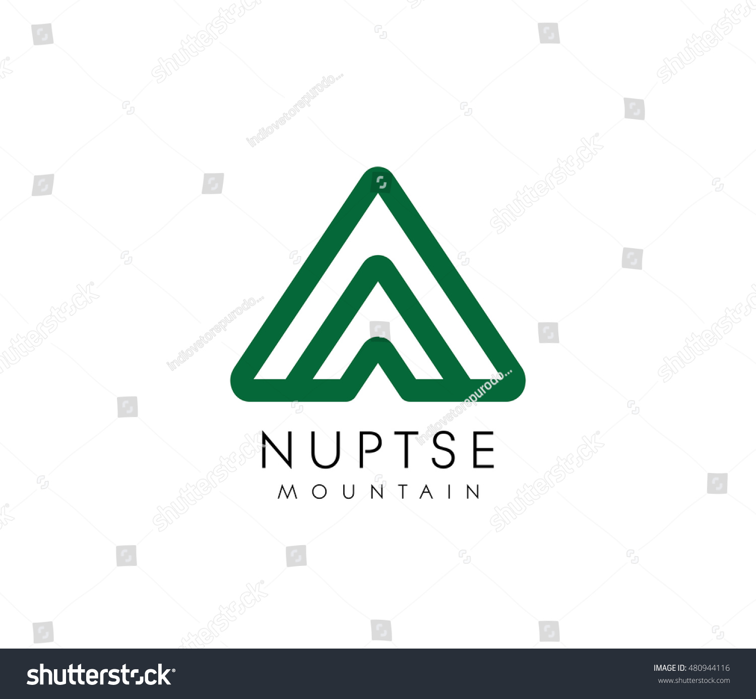 Mount Nuptse Logo Icon Stock Vector (Royalty Free) 480944116