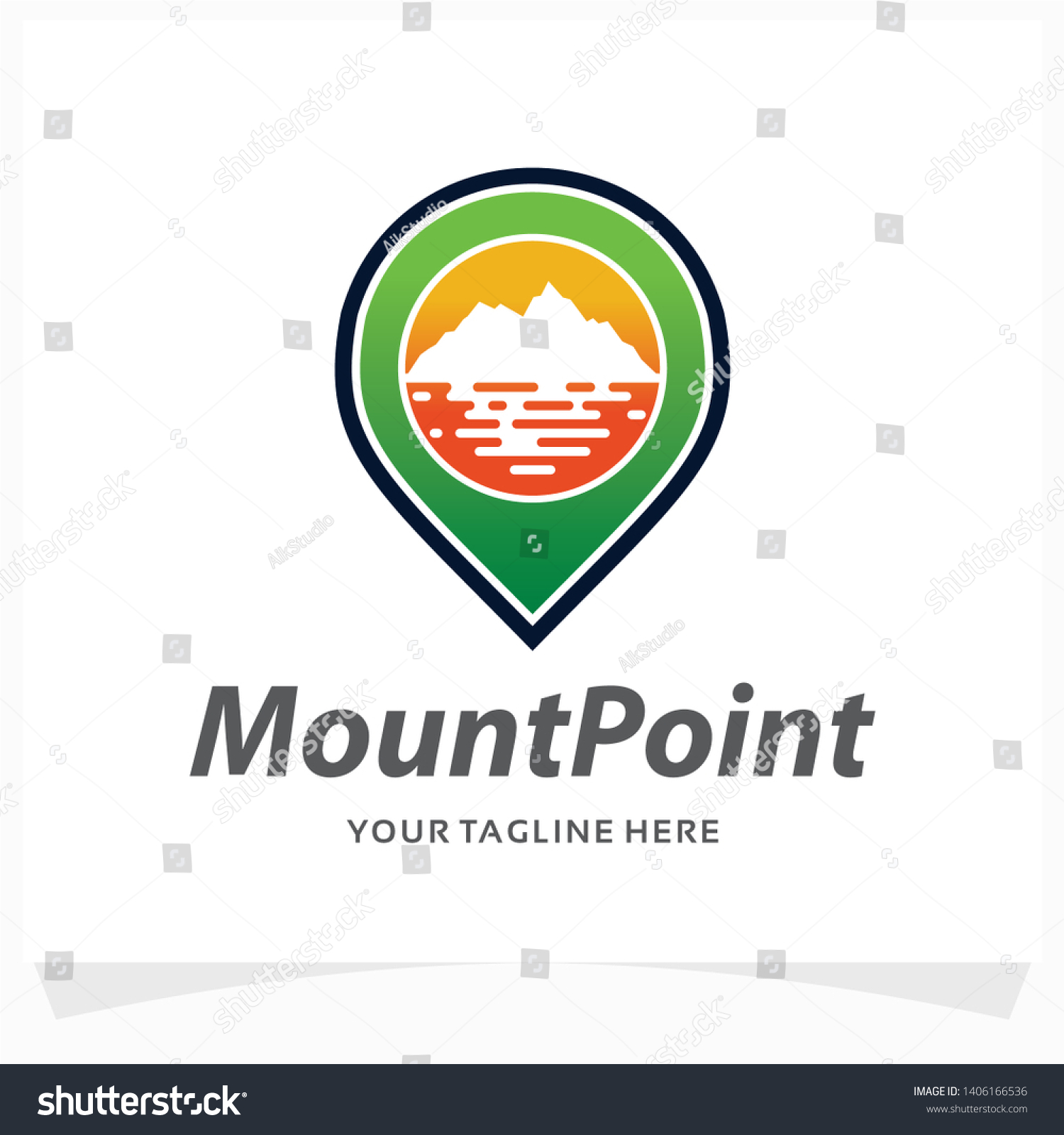 Mount Point Logo Design Template Stock Vector (Royalty Free) 1406166536 ...