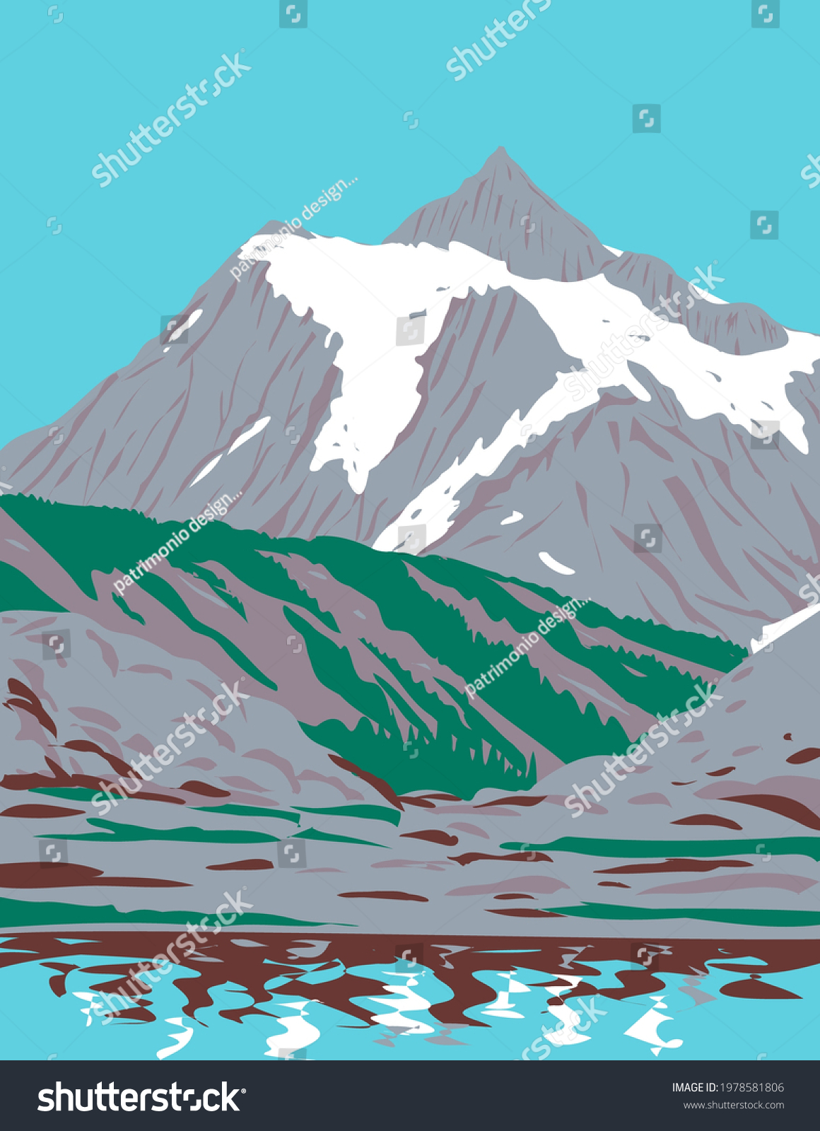 Mount Shuksan Glaciated Massif Cascade Range Stock Vector (Royalty Free ... Mount Shuksan Glaciated Massif Cascade Range Stock Vector (Royalty Free ...