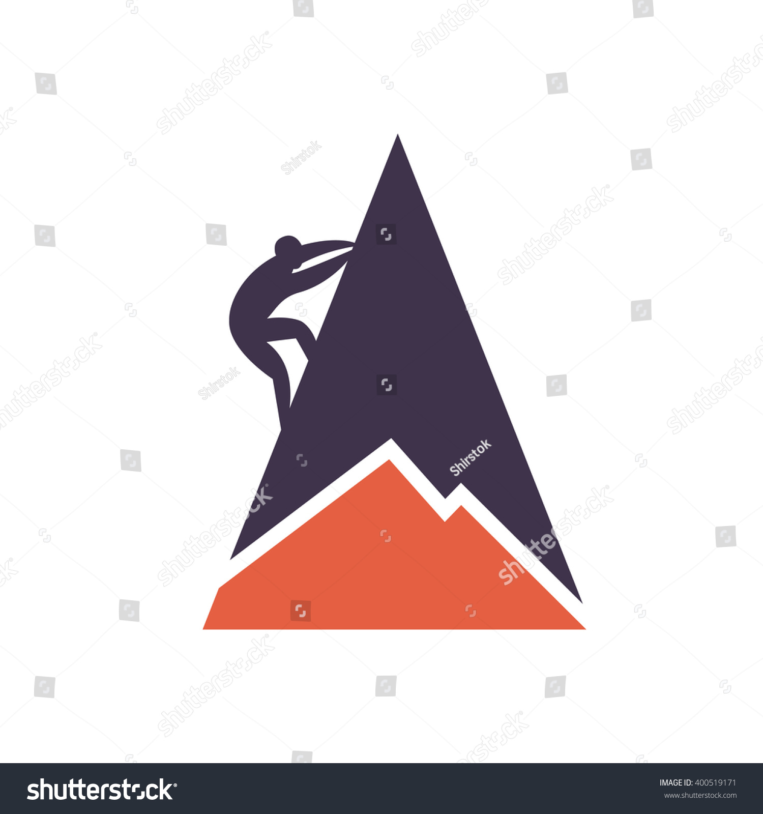 Mountain Climber Vector Illustration Stock Vector (Royalty Free) 400519171