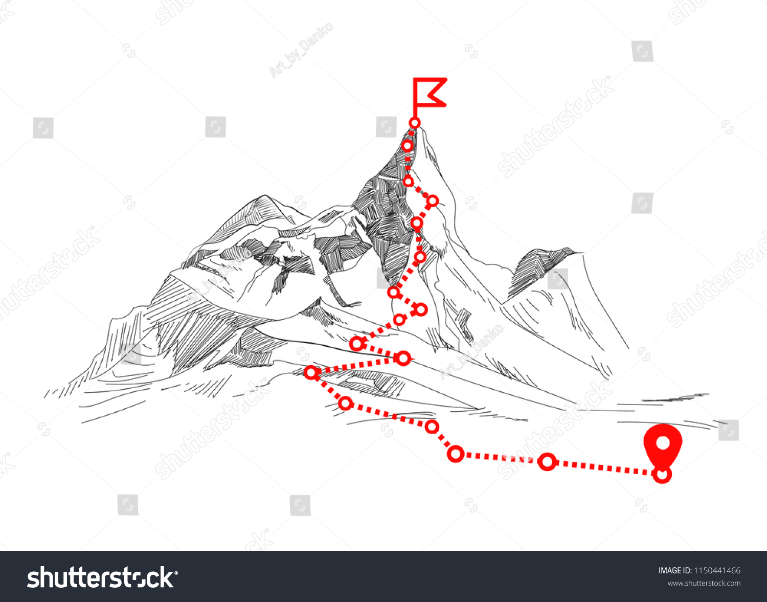 Mountain Climbing Route Peak Business Journey Stock Vector (Royalty ... Mountain Climbing Route Peak Business Journey Stock Vector (Royalty ...