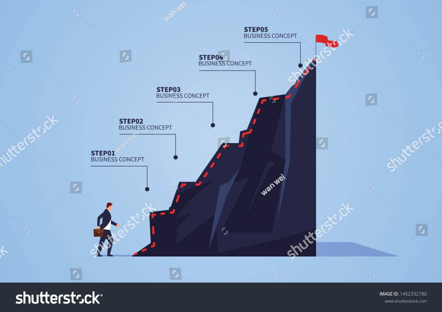 258 Steep mountain path Stock Illustrations, Images & Vectors ...