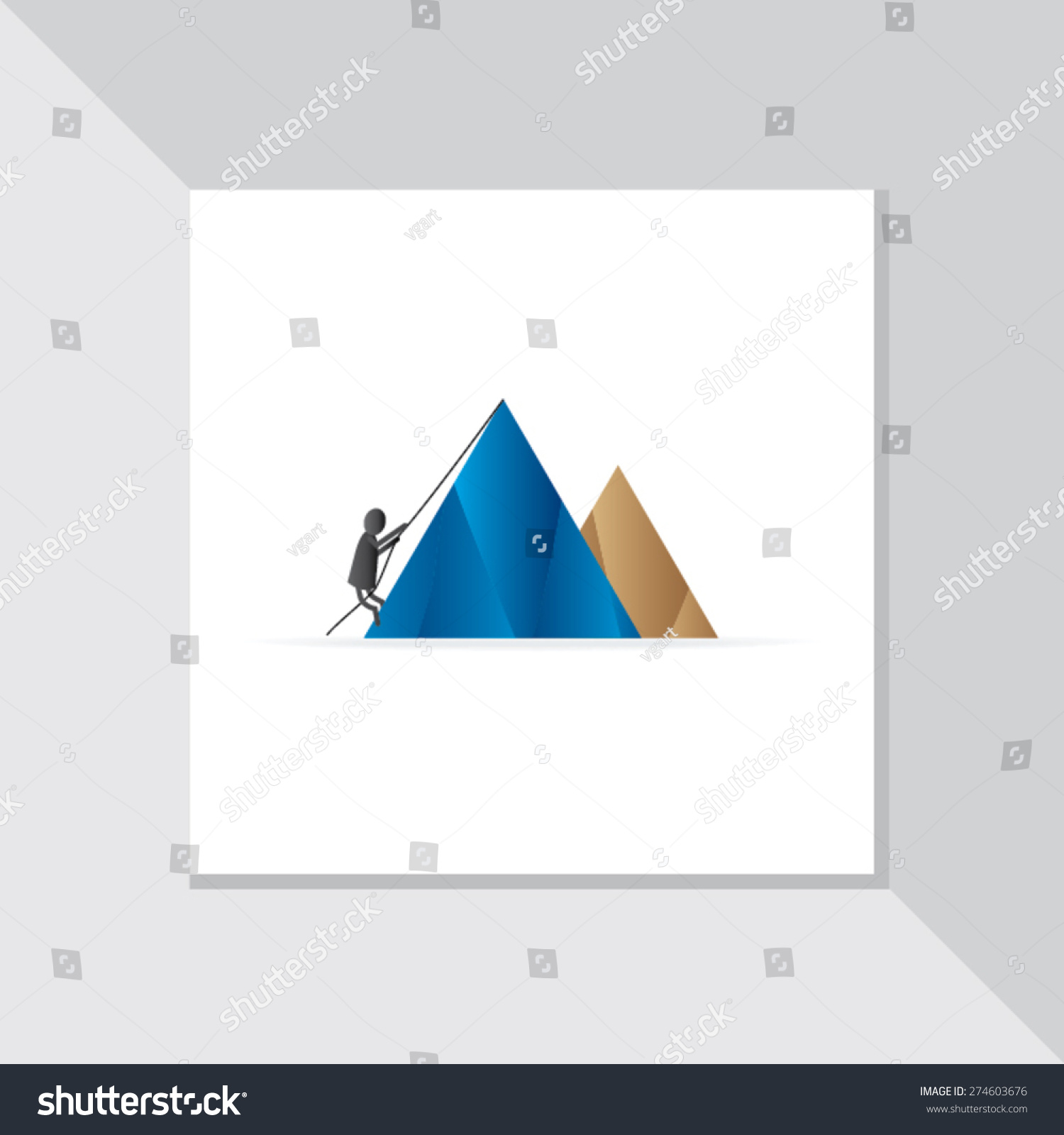 Mountain Climbing People Vector Illustration Stock Vector (Royalty Free ...