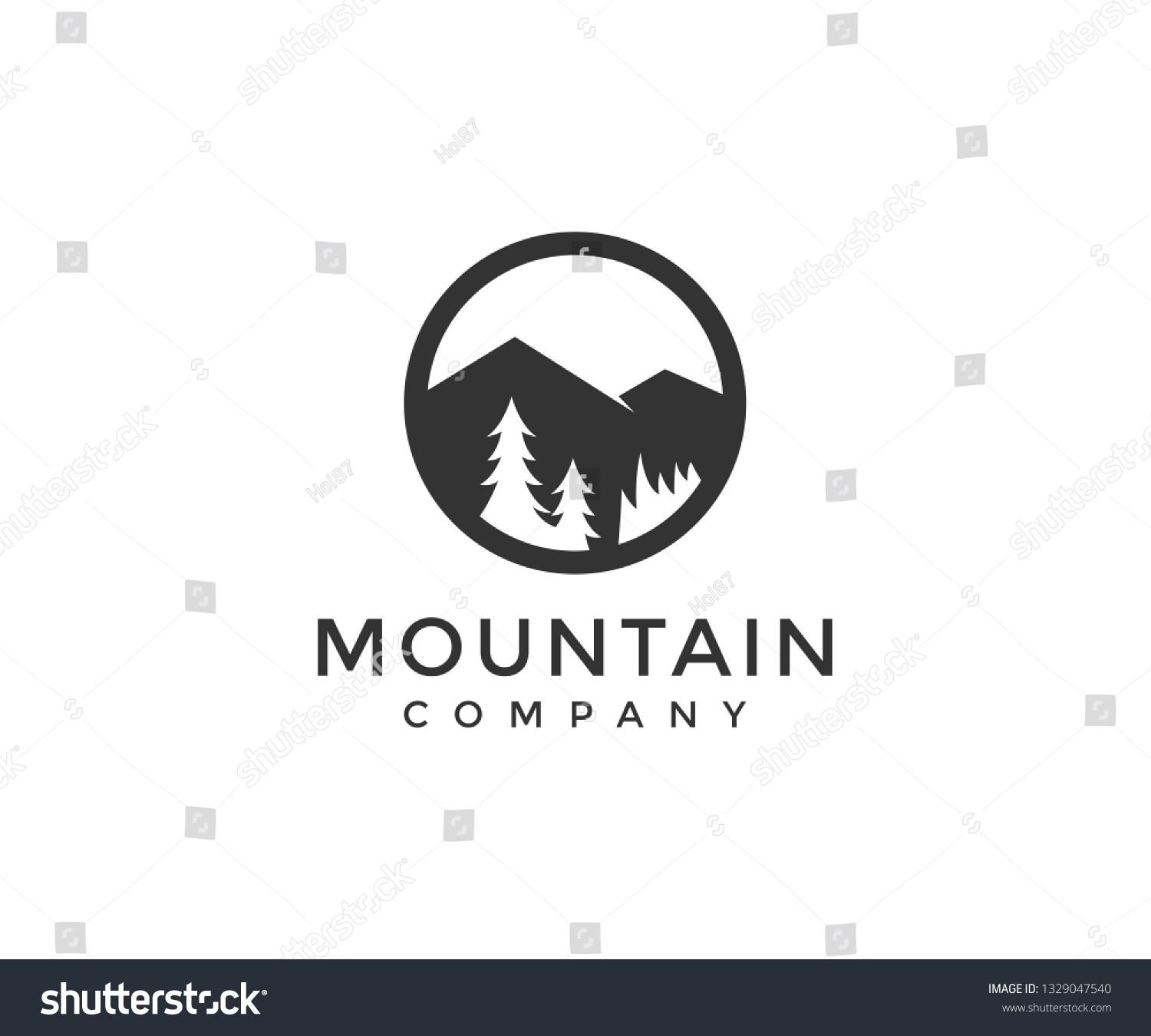 Mountain Company Logo Vector Stock Vector (Royalty Free) 1329047540