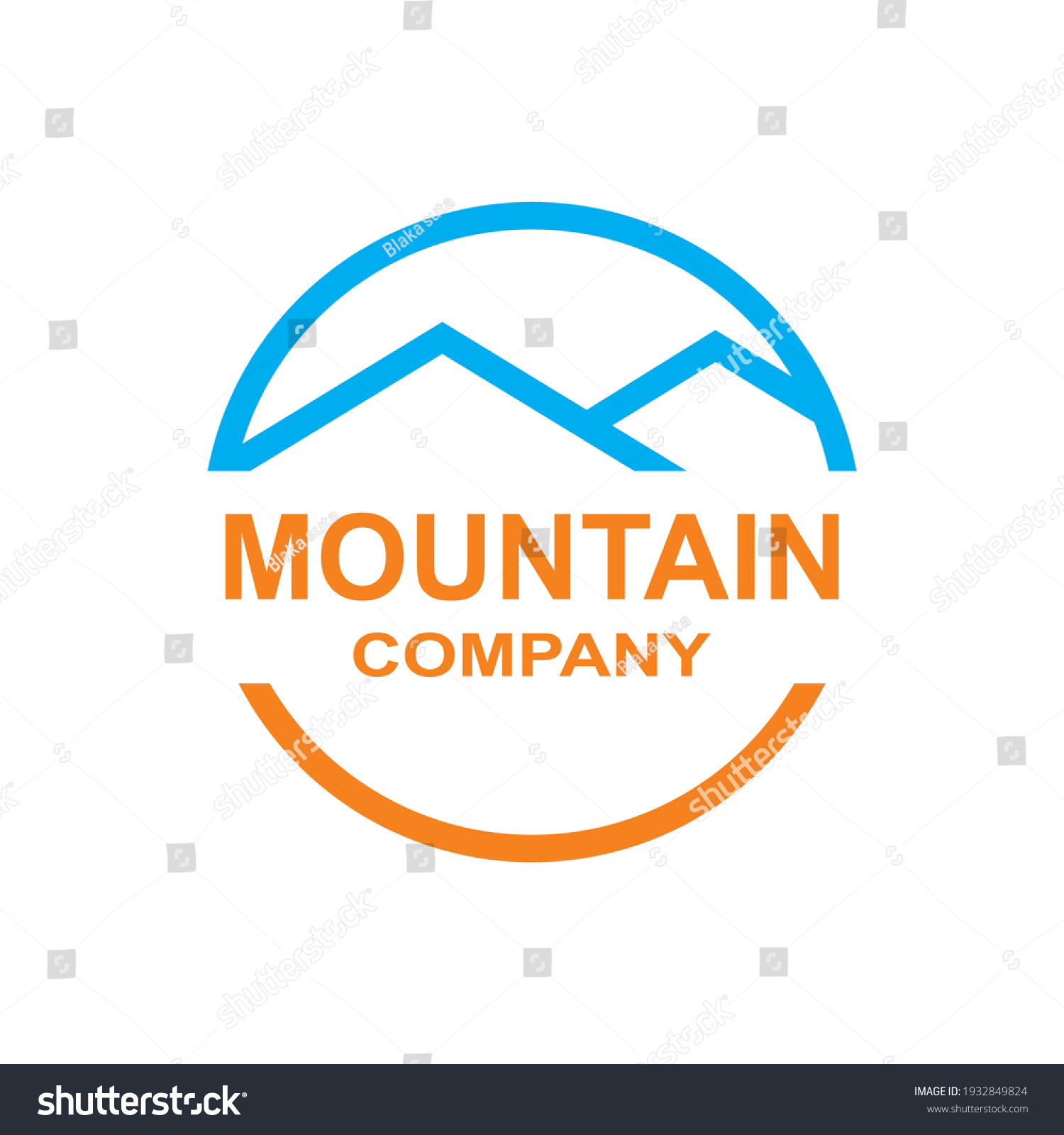 Mountain Design Template Vector Illustration Symbol 库存矢量图（免版税 ...