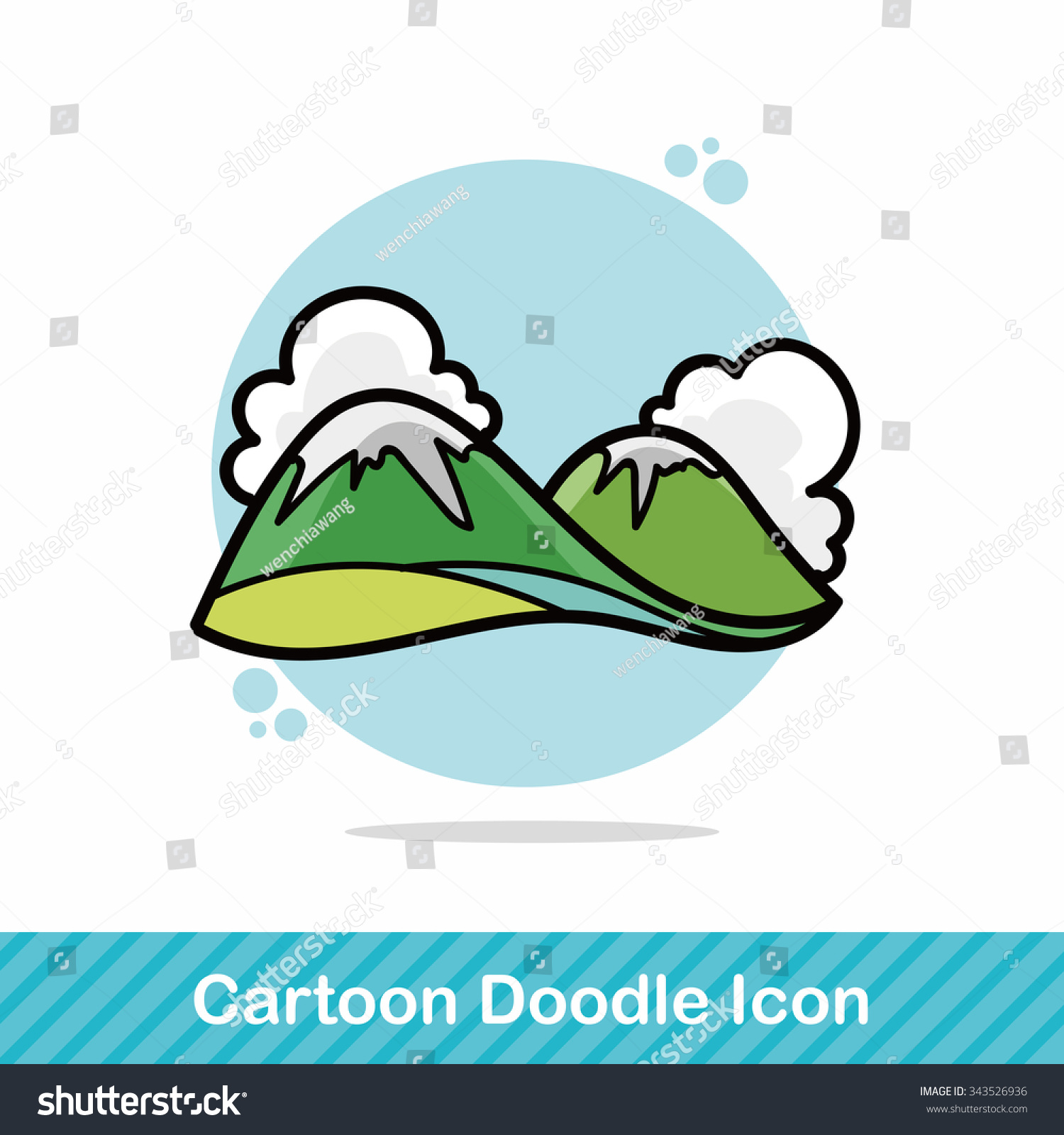 Mountain Doodle Stock Vector (Royalty Free) 343526936 | Shutterstock