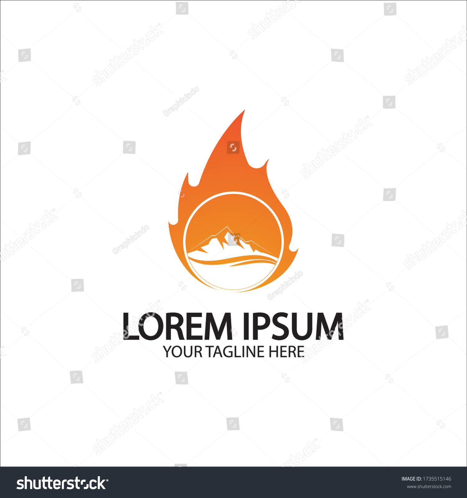 Mountain Fire Logo Vector Mountain Vector Stock Vector (Royalty Free ...