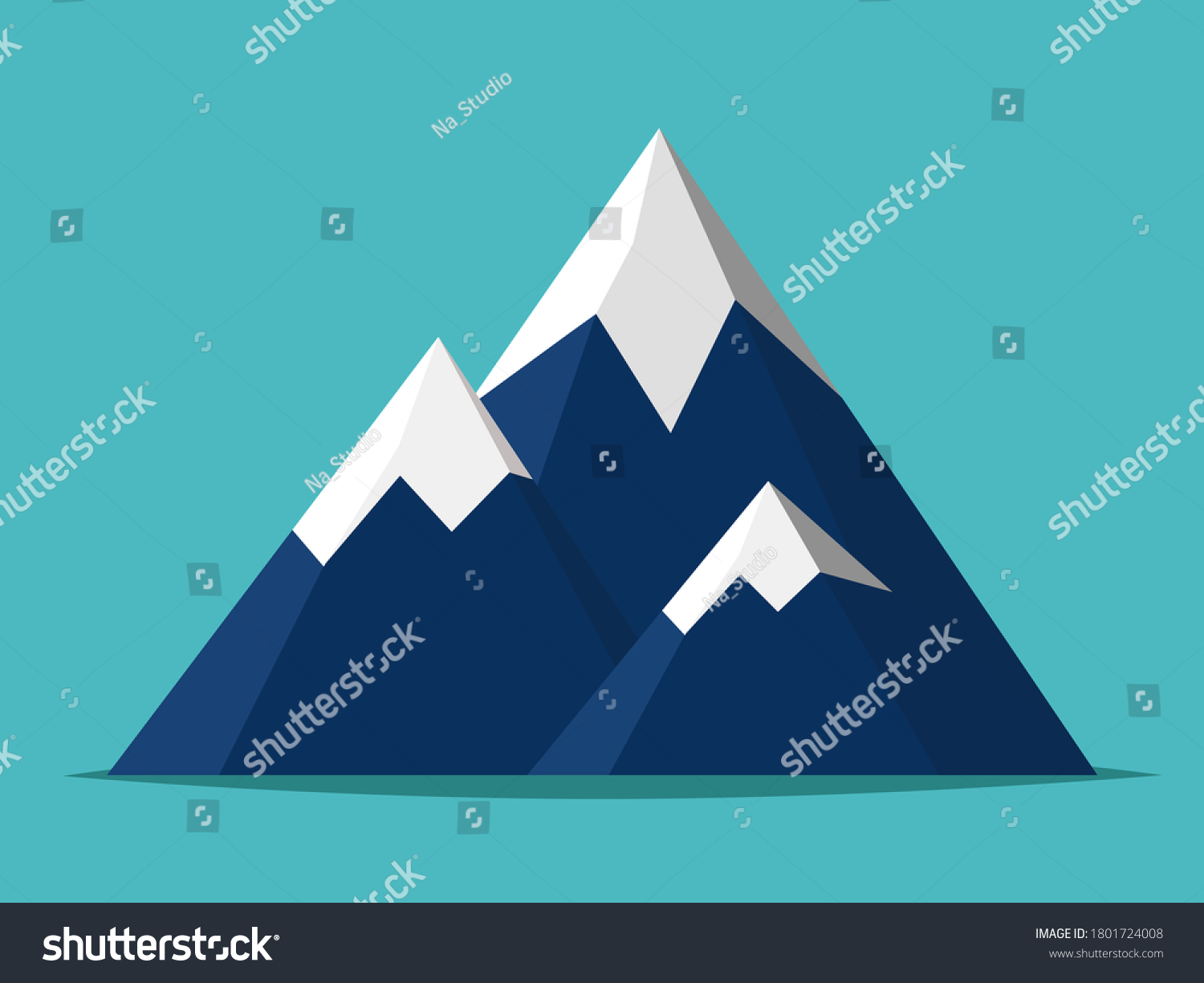 Mountain Flat Vector Illustration Eps Stock Vector (Royalty Free ...