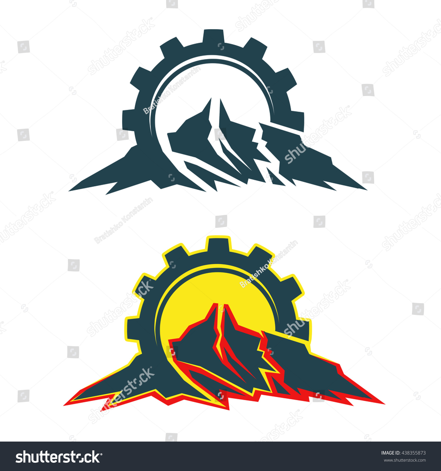 Mountain Gear Logo Stock Vector (Royalty Free) 438355873