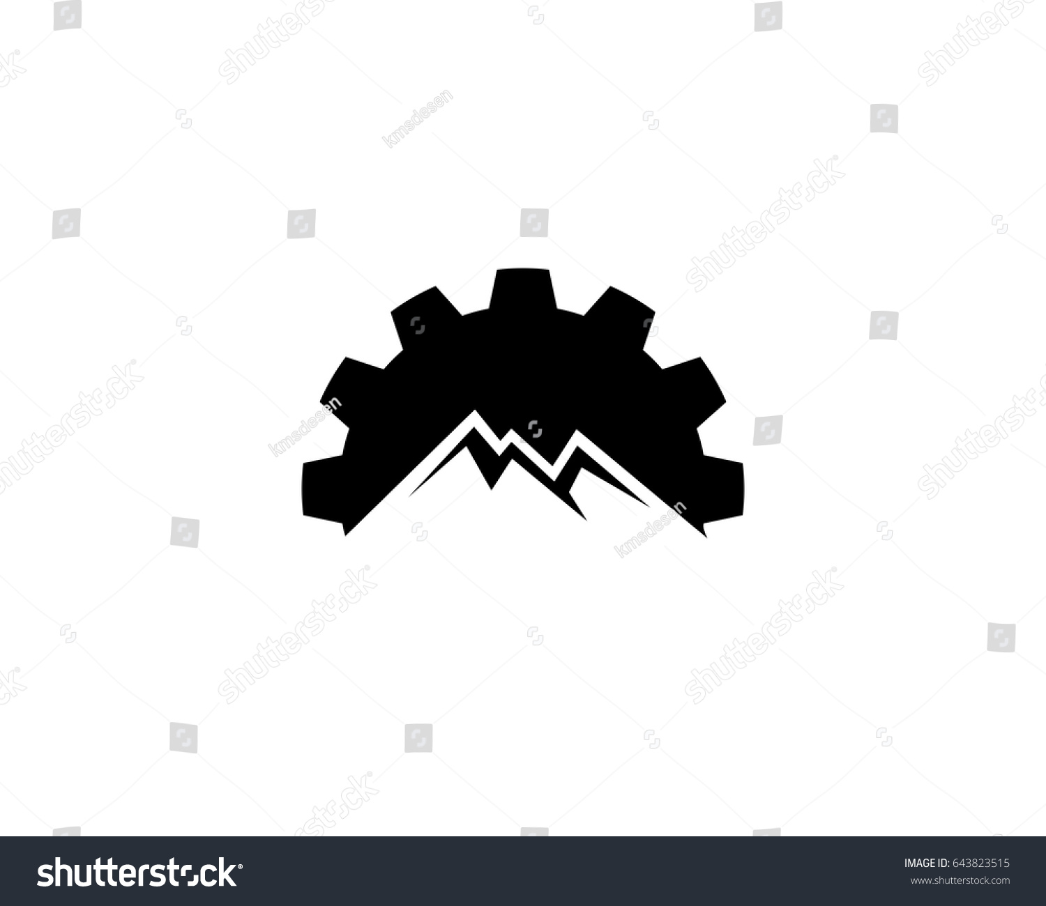 Mountain Gear Logo Stock Vector (Royalty Free) 643823515