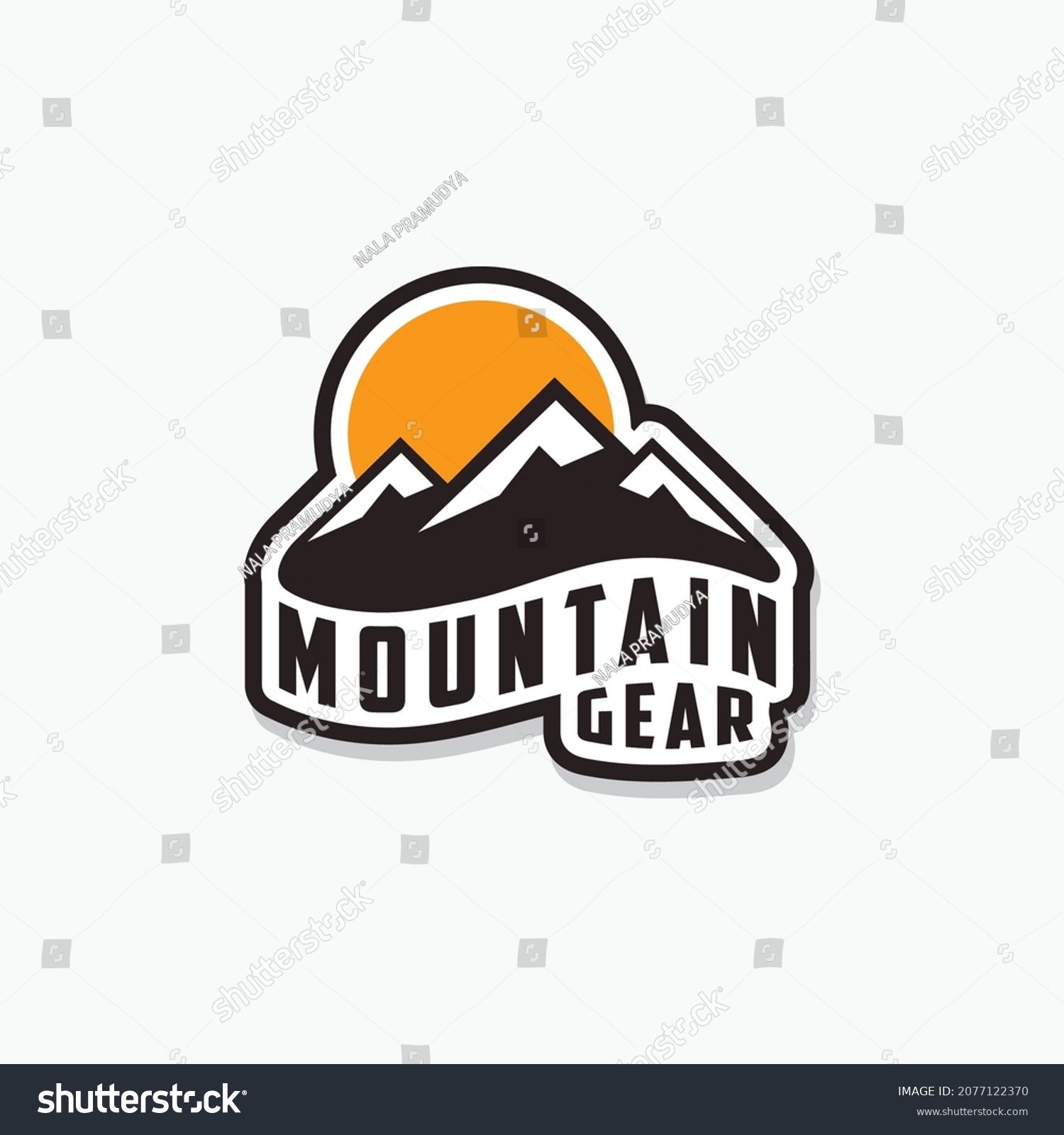 Mountain Gear Logo Template Vector Image Stock Vector (Royalty Free ...