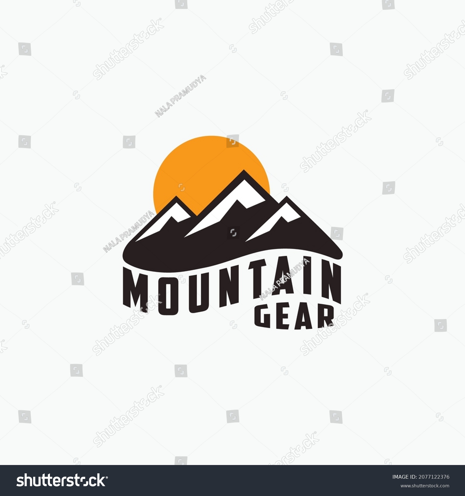 Mountain Gear Logo Template Vector Image Stock Vector (Royalty Free ...