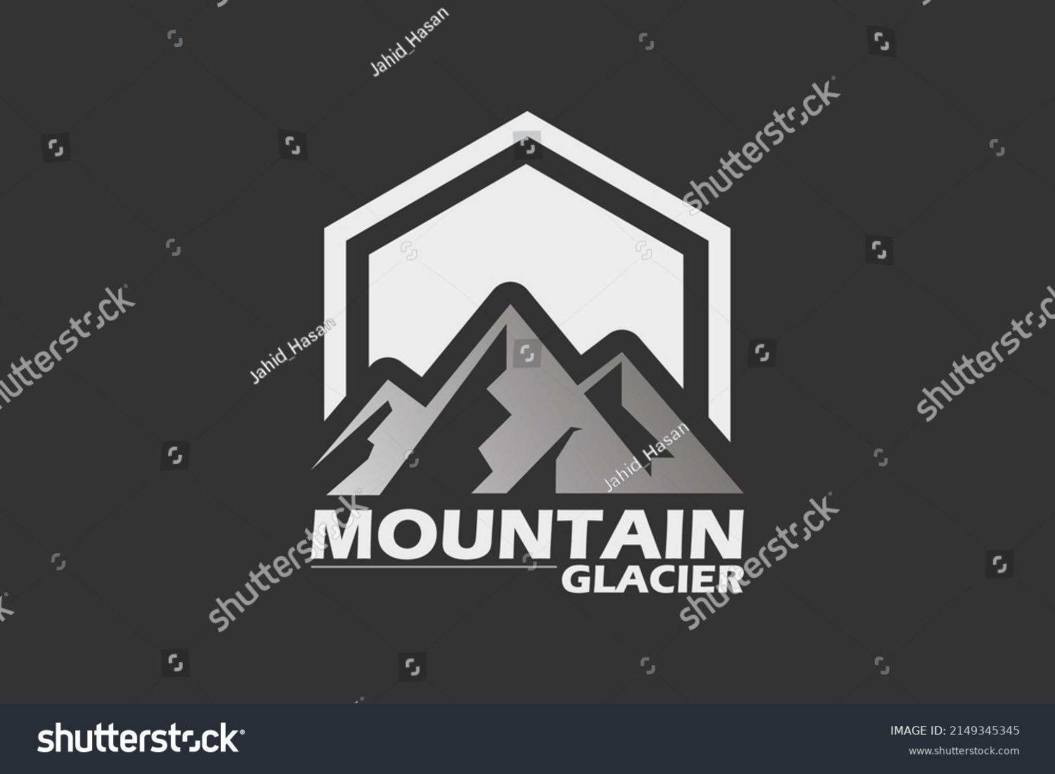 Mountain Glacier Logo Design Templete Stock Vector (Royalty Free ...