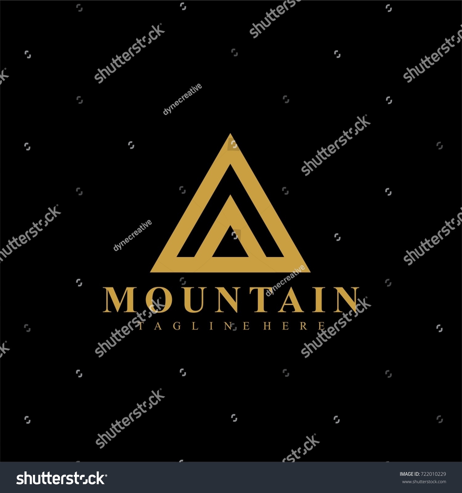 Mountain Gold Logo Design Vector Stock Vector (Royalty Free) 722010229 ...