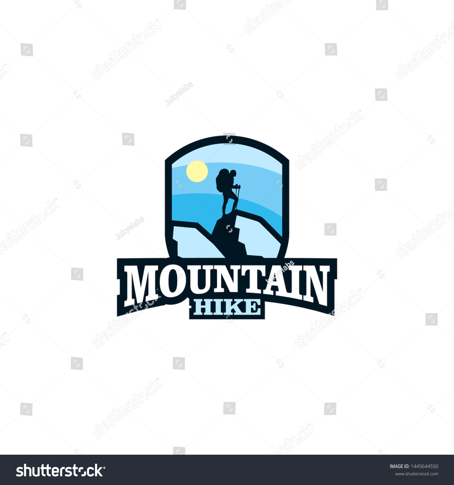 Mountain Hike Logo Design Template Stock Vector (Royalty Free ...