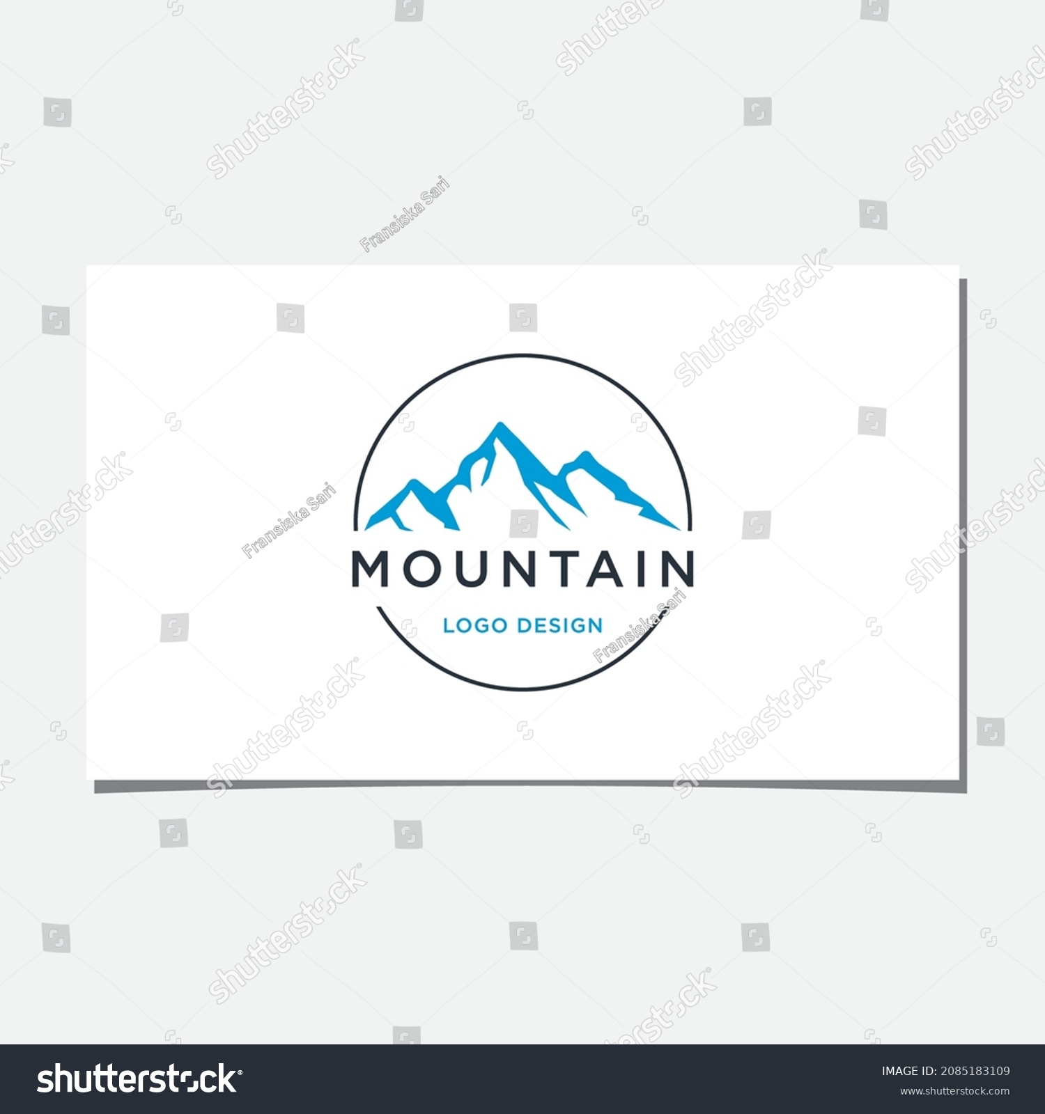Mountain Circle Logo Design Stock Vector (Royalty Free) 2085183109 ...