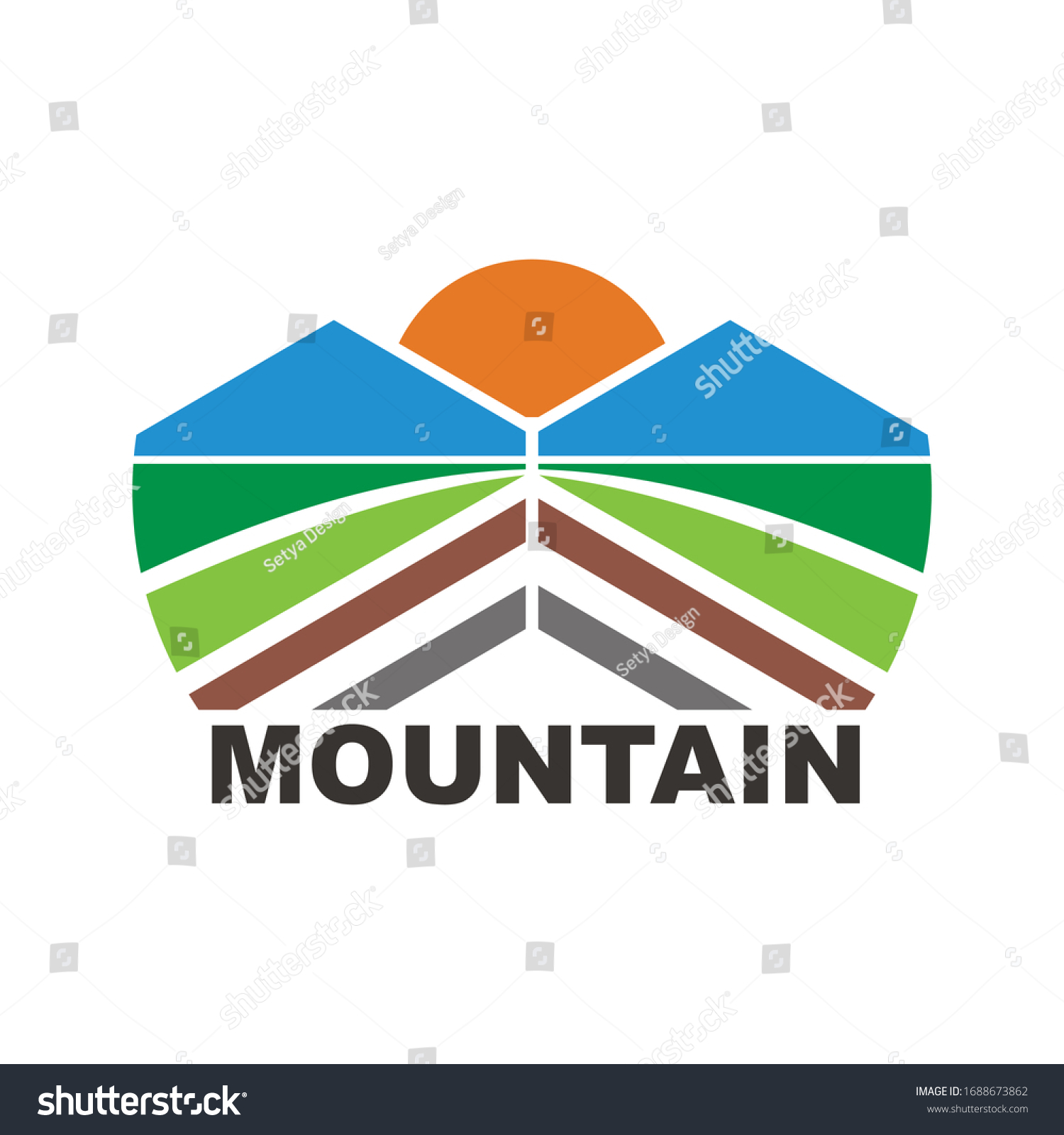 Mountain Sun Vector Stock Vector (Royalty Free) 1688673862 | Shutterstock