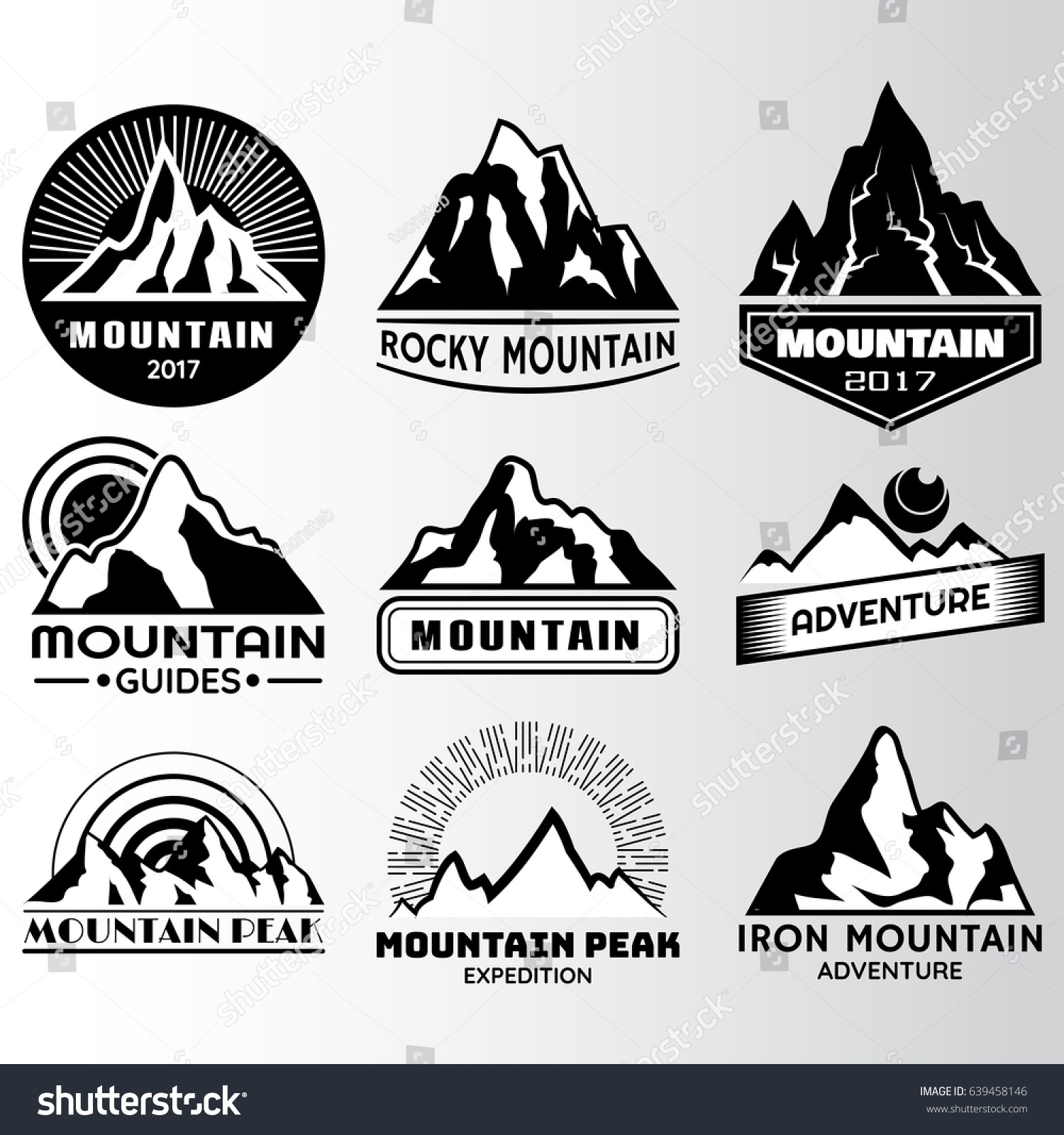 Mountain Label Design Templatevector Illustration Stock Vector (Royalty ...