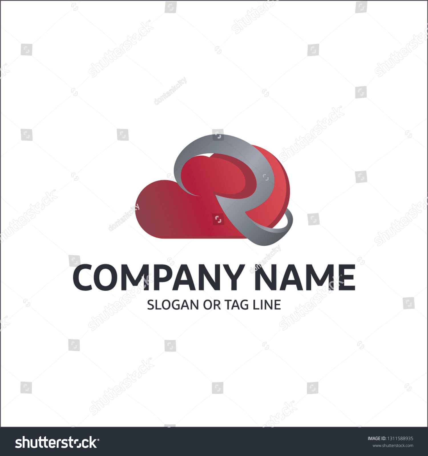 Mountain Letter R Cloud Logo Stock Vector (Royalty Free) 1311588935 ...