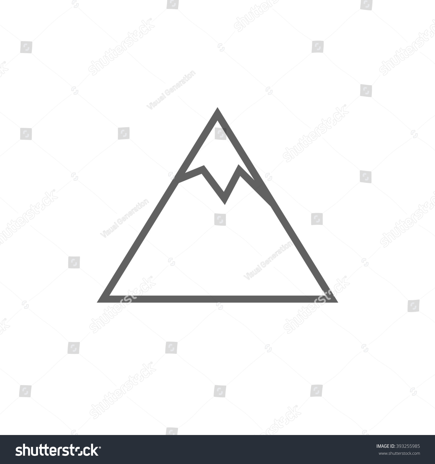 Mountain Line Icon Stock Vector (Royalty Free) 393255985