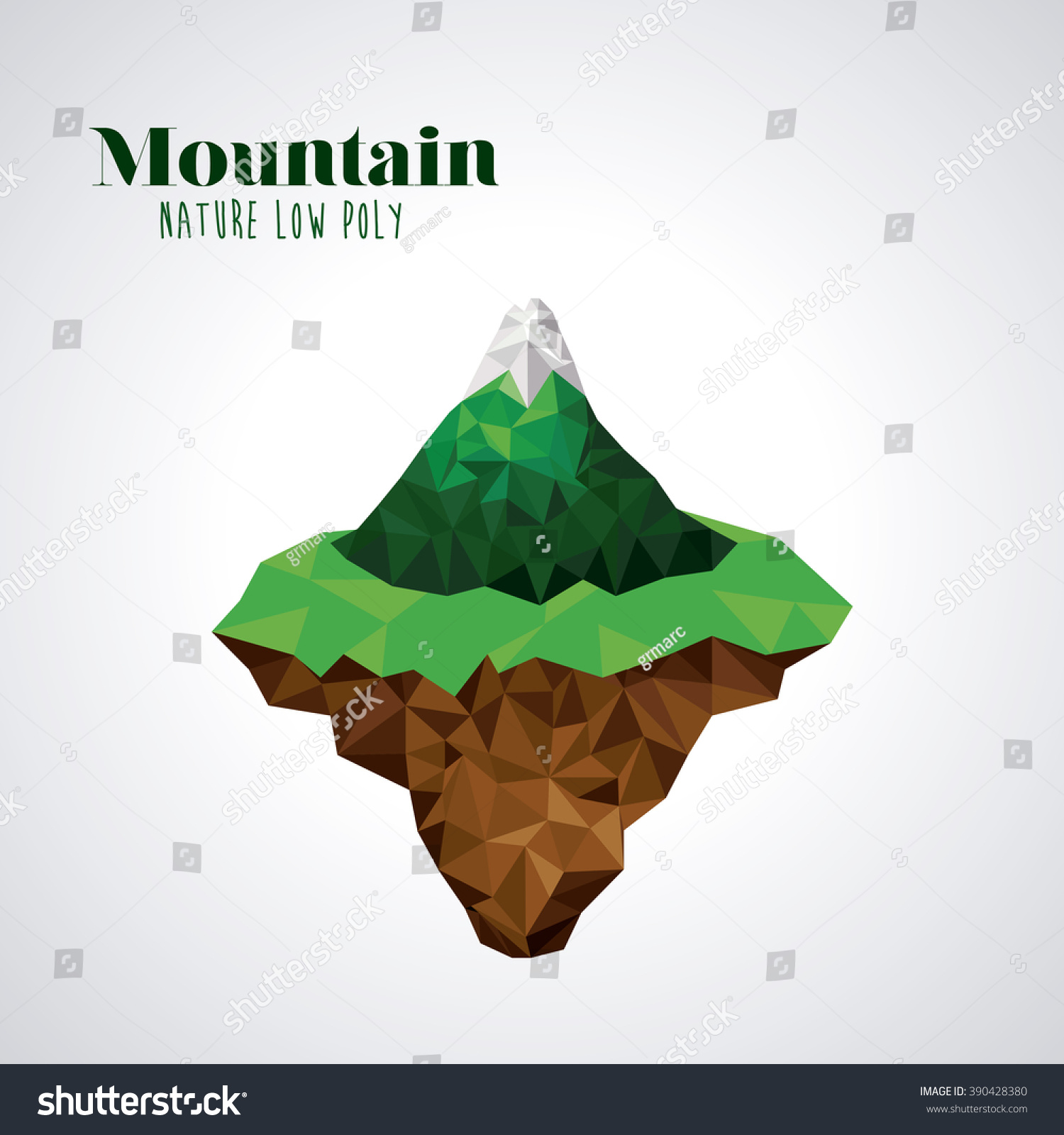 Mountain Low Poly Design Stock Vector (Royalty Free) 390428380