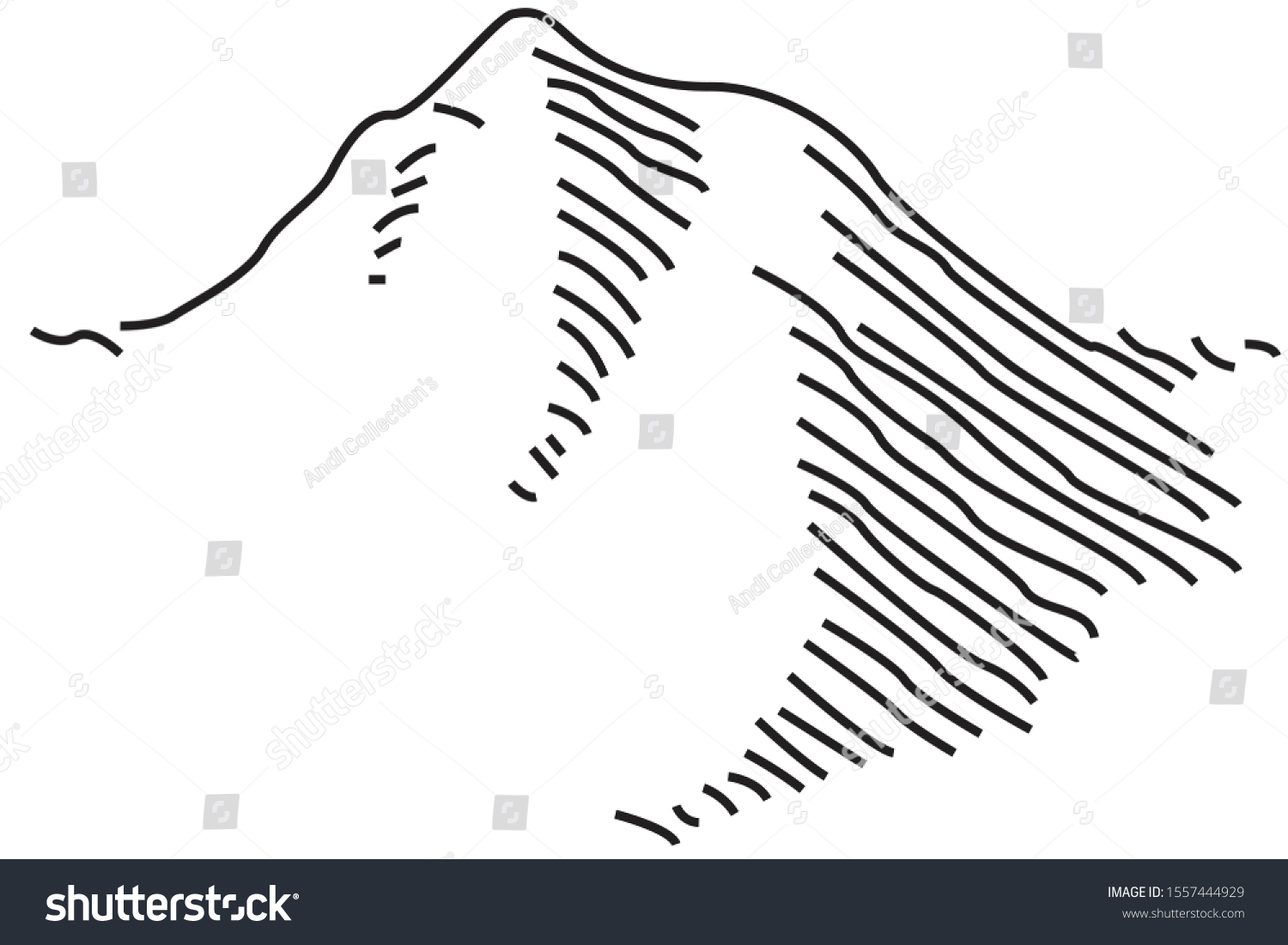Mountain Map Symbols Vector Illustration Stock Vector (Royalty Free ...