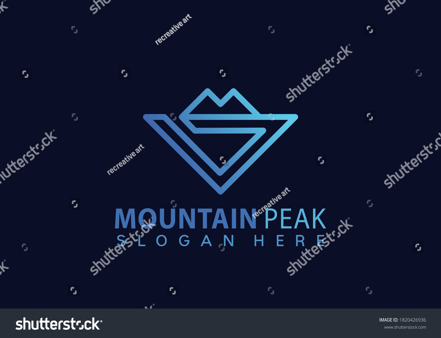 Mountain Peak Logo Design Vector Illustration Stock Vector (Royalty ...