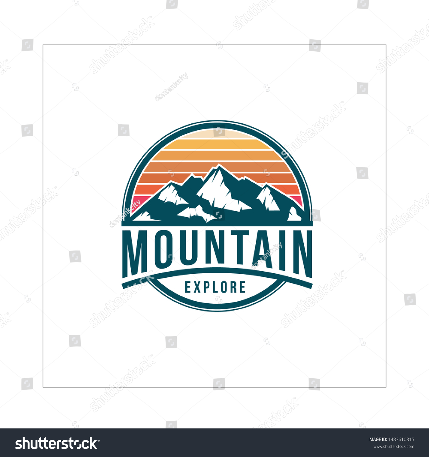 Mountain Peak Logo Template Design Vector Stock Vector (Royalty Free ...