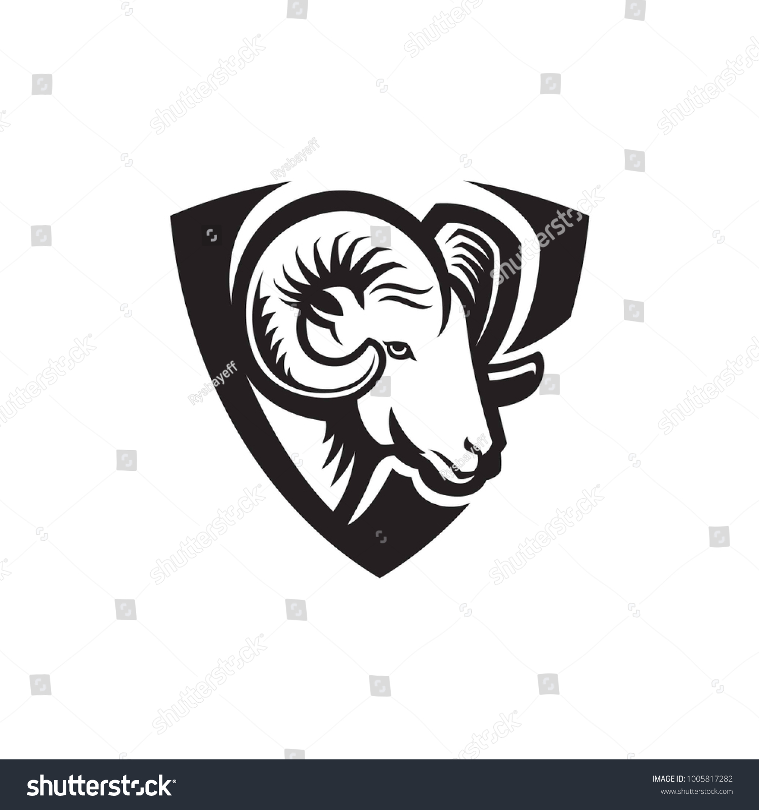 Mountain Ram Logo Template Mascot: Vector có sẵn (miễn phí bản quyền ...