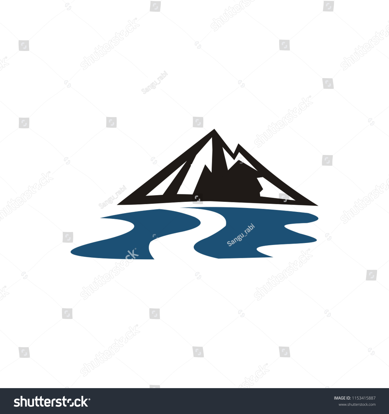 Mountain River Logo Stock Vector (Royalty Free) 1153415887 | Shutterstock