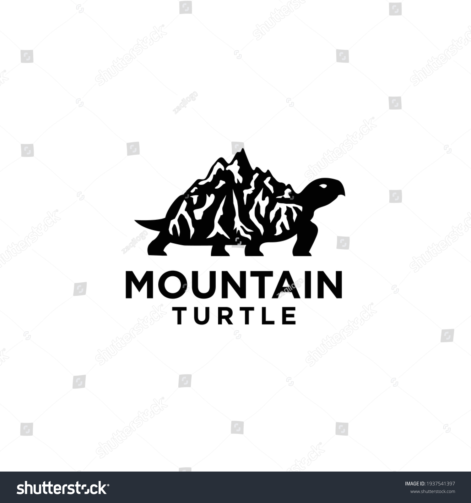 Mountain Turtle Logo Vector Vintages Templates Stock Vector (Royalty ...