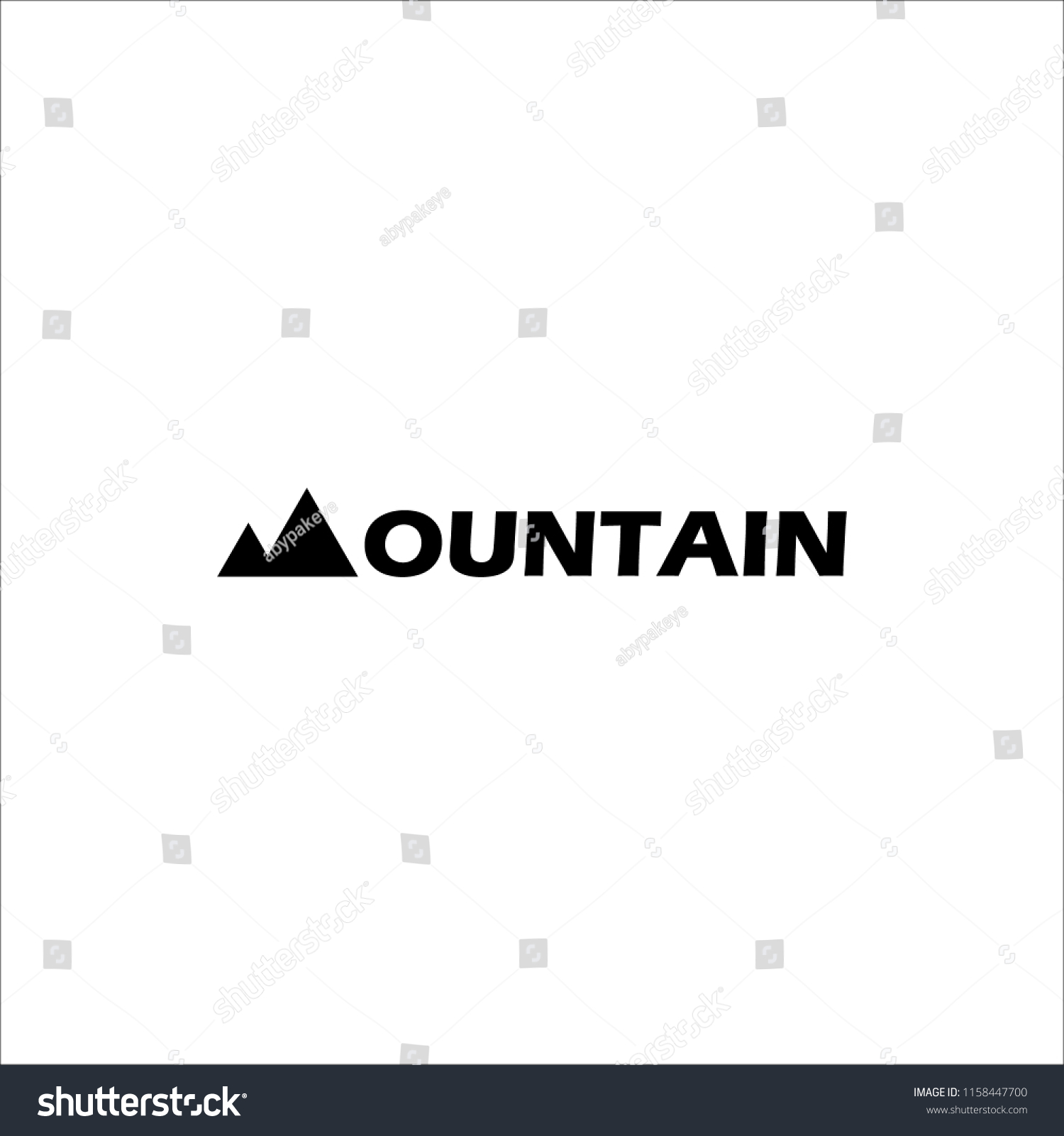 Mountain Typography Logo Template Design Stock Vector (Royalty Free ...