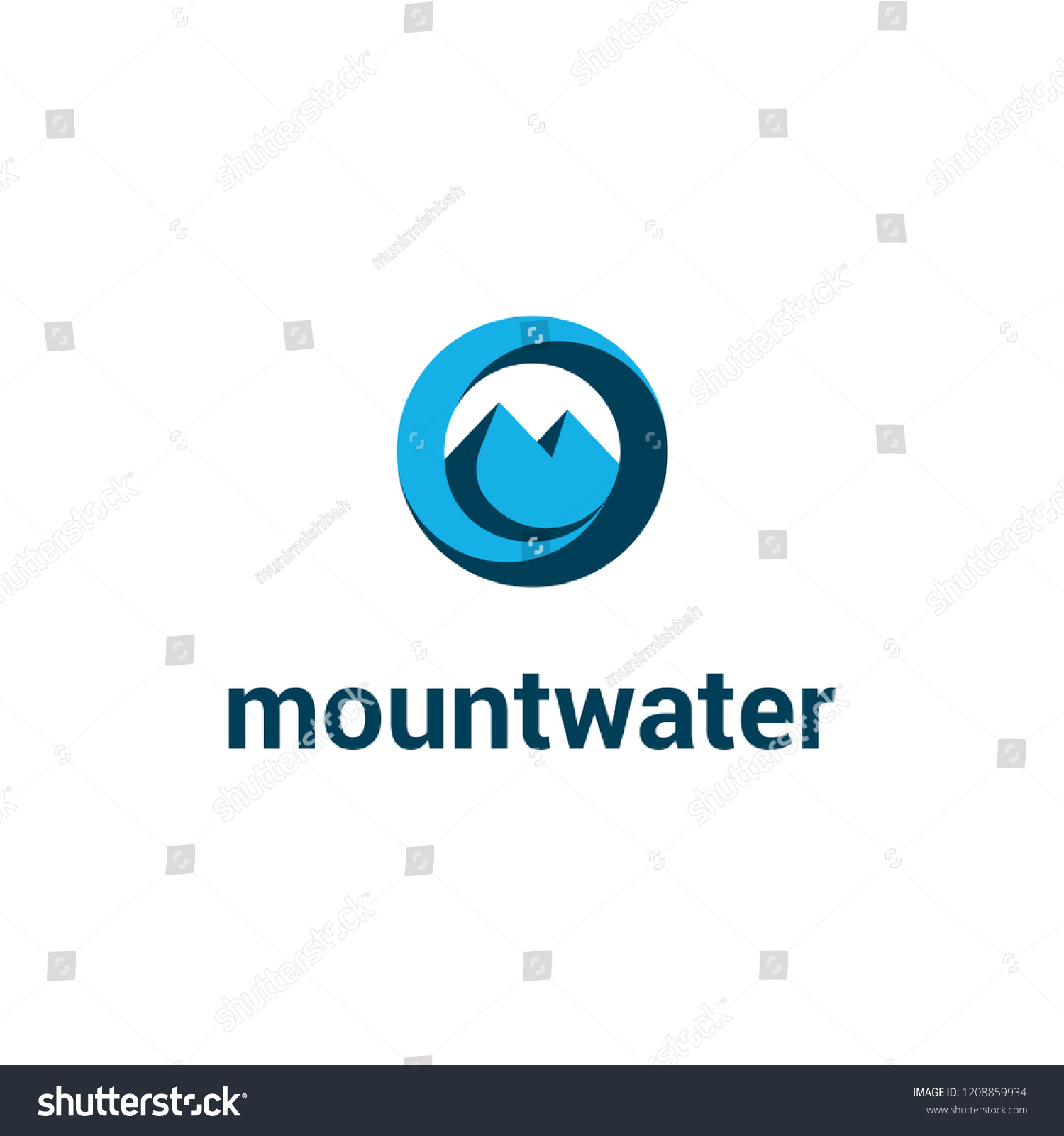 Mountain Water Logo Stock Vector (Royalty Free) 1208859934 | Shutterstock