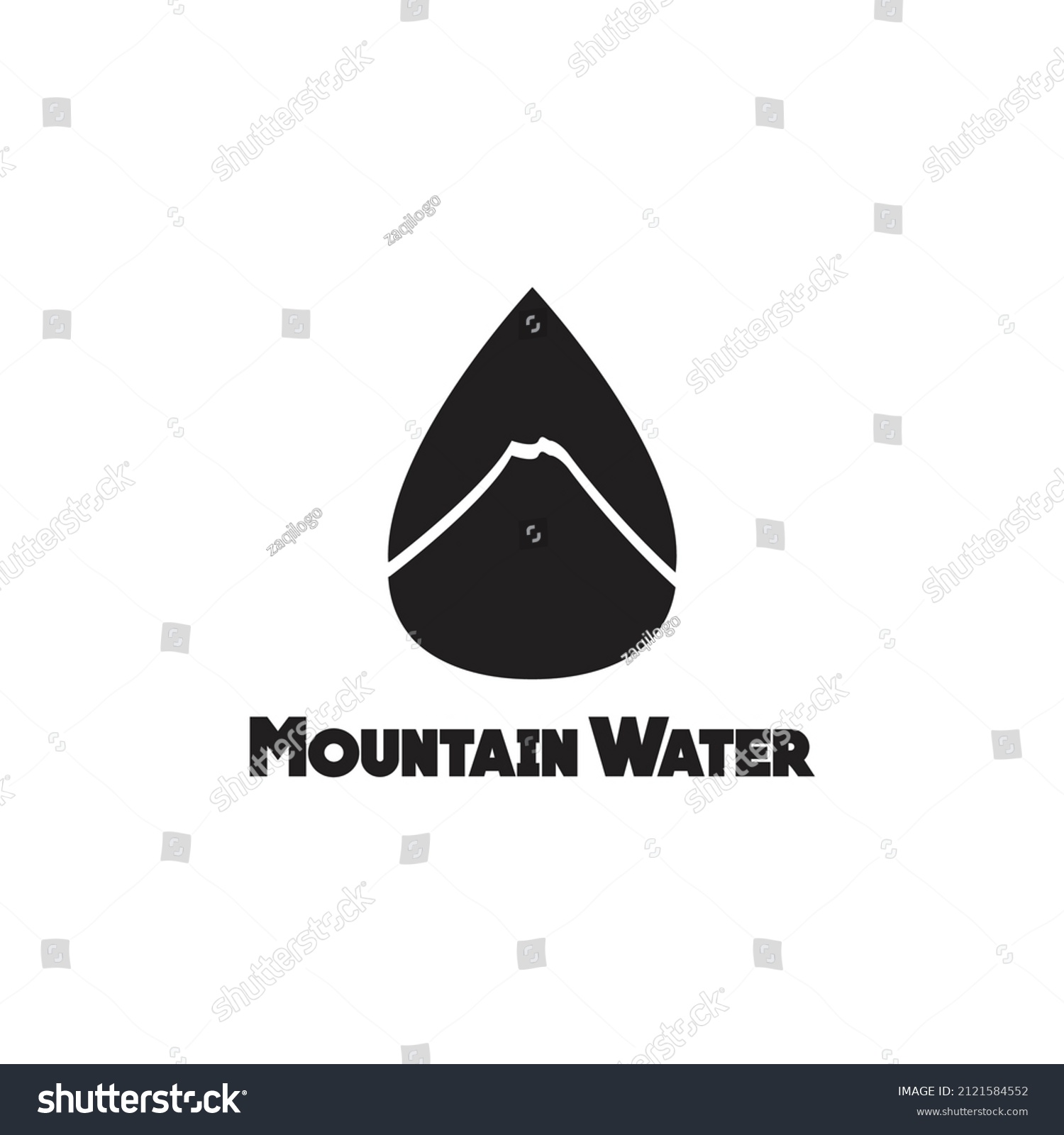 Mountain Water Logo Design Simple Stock Vector (Royalty Free ...