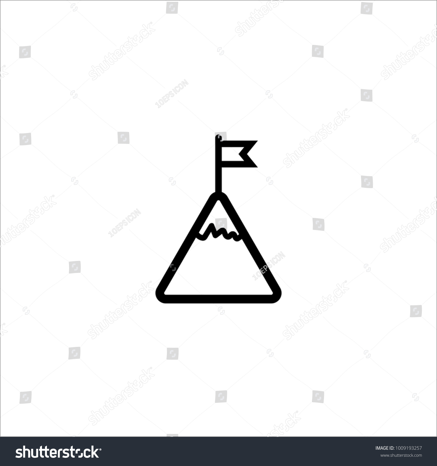 Mountain Flag Icon Vector Stock Vector (Royalty Free) 1009193257